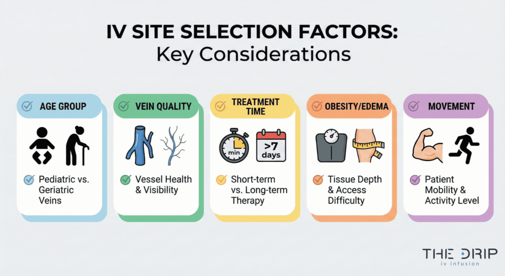 Peripheral IV Sites